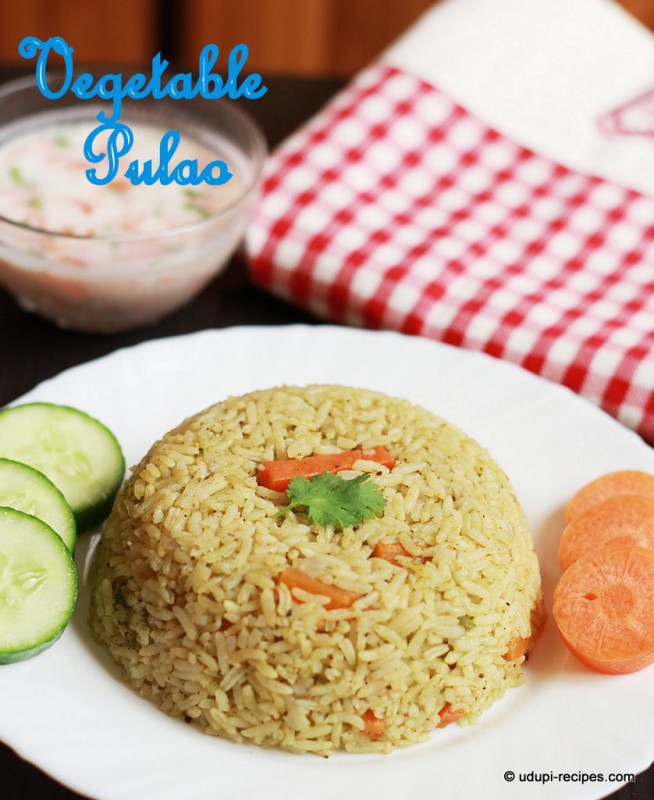 Vegetable Pulao Recipe - Udupi Recipes