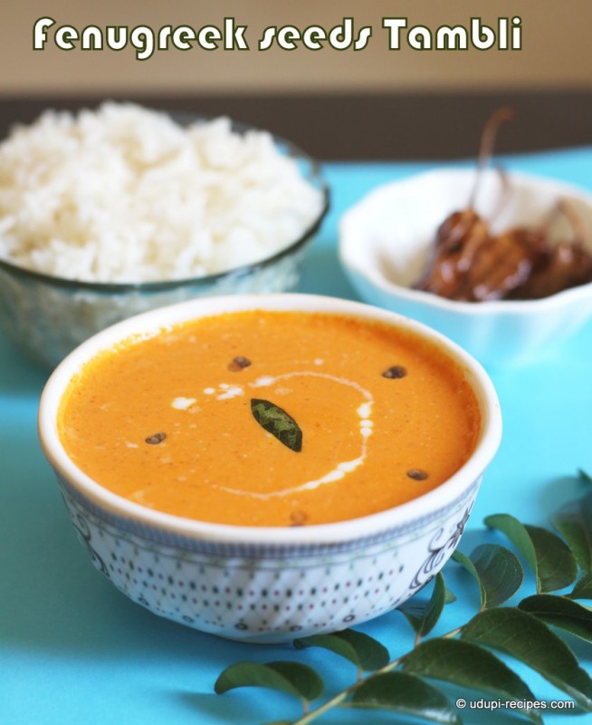 Fenugreek Seeds Tambli | Menthe Tambuli - Udupi Recipes