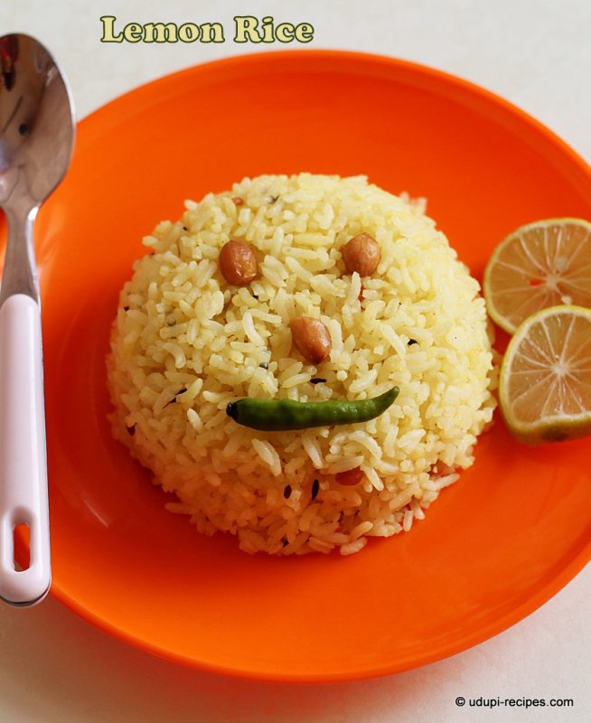 Lemon Rice Recipe | Chitranna Recipe - Udupi Recipes