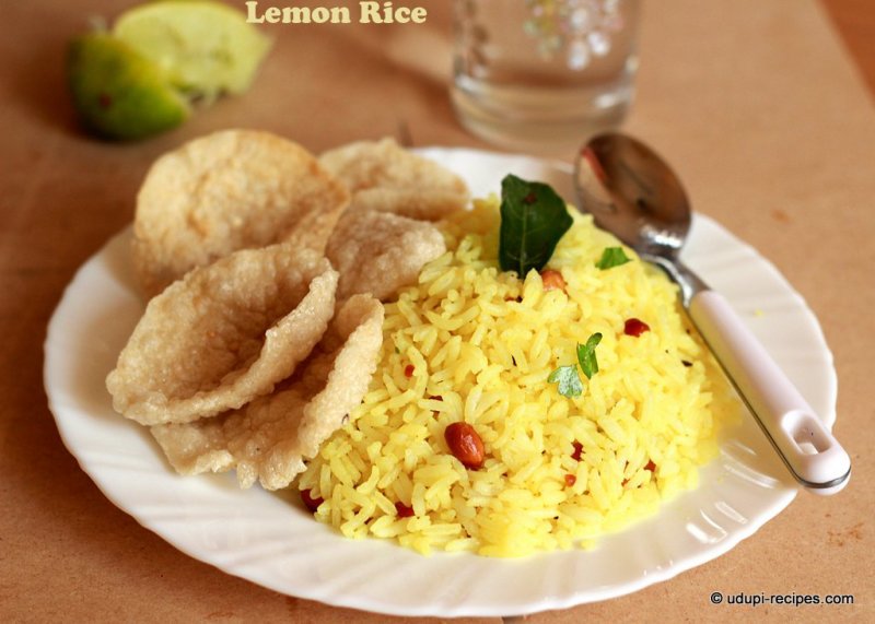 Lemon Rice Recipe | Chitranna Recipe - Udupi Recipes