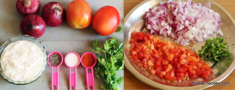 Onion Tomato Raita Recipe - Udupi Recipes
