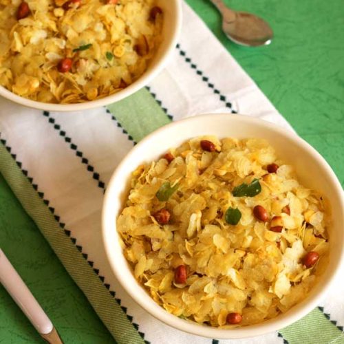 Thin Rice Flakes Mixture | Thin Rice Flakes Chiwda Recipe - Udupi Recipes