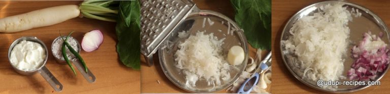 Radish Raita Recipe | Moolangi Mosaru Bajji - Udupi Recipes