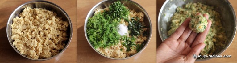 Chana Dal Vada using Dill Leaves - Udupi Recipes
