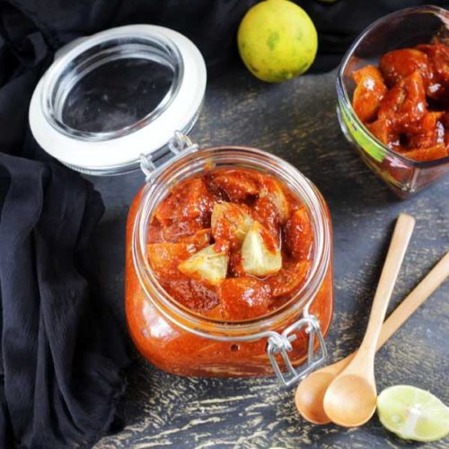 Spicy Lemon Pickle | Nimbu Ka Achar | No Oil Recipe - Udupi Recipes