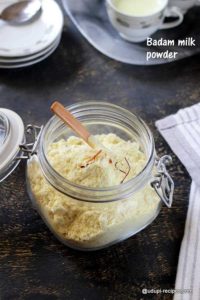 Homemade Badam Milk Powder | Almond Milk Powder - Udupi Recipes